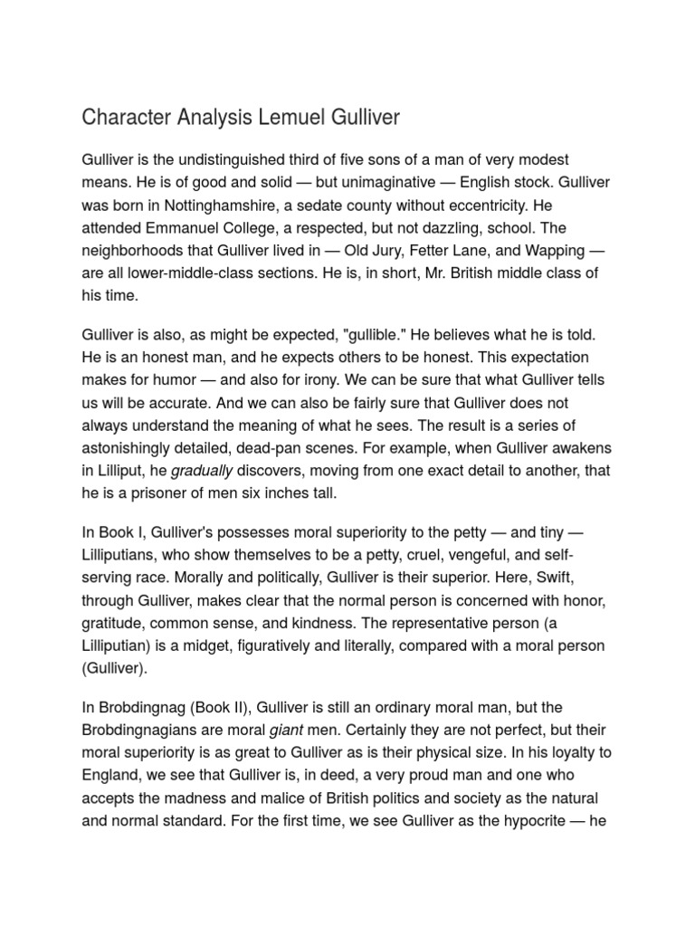 Character Analysis | PDF