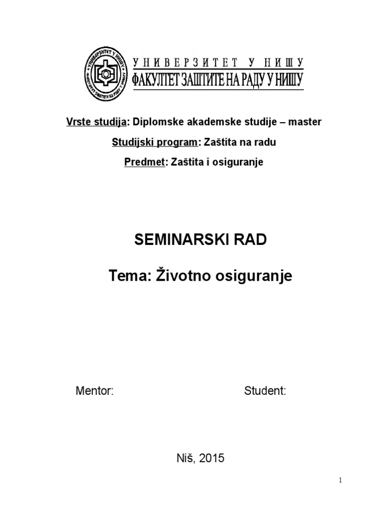 Zivotno Osiguranje | PDF