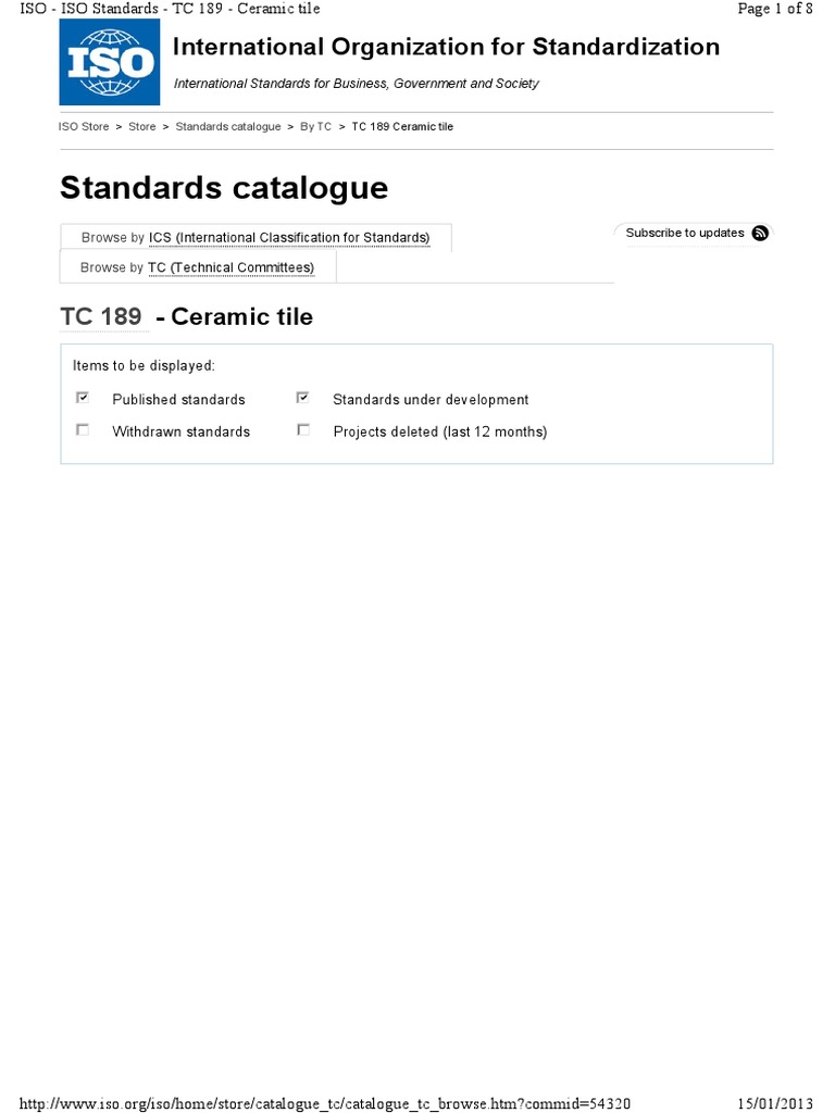 ISO Standards For CeramicTiles | PDF | International Organization For ...
