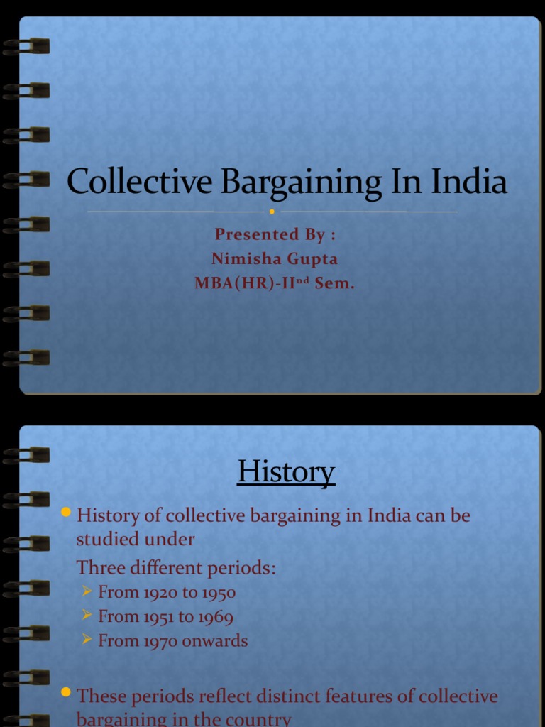 Collective Bargaining in India | PDF | Collective Bargaining | Trade Union