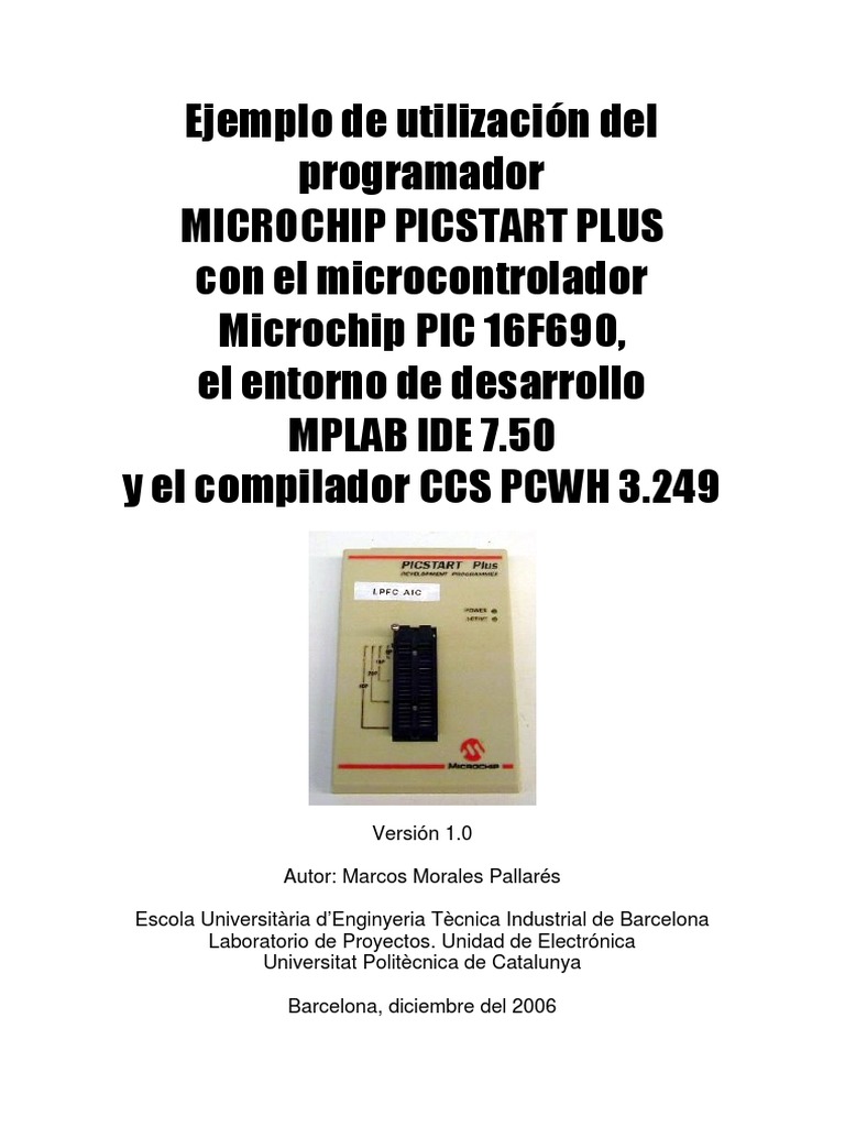 Programador Universal Microchip Picstart Plus | PDF | Microcontrolador ...