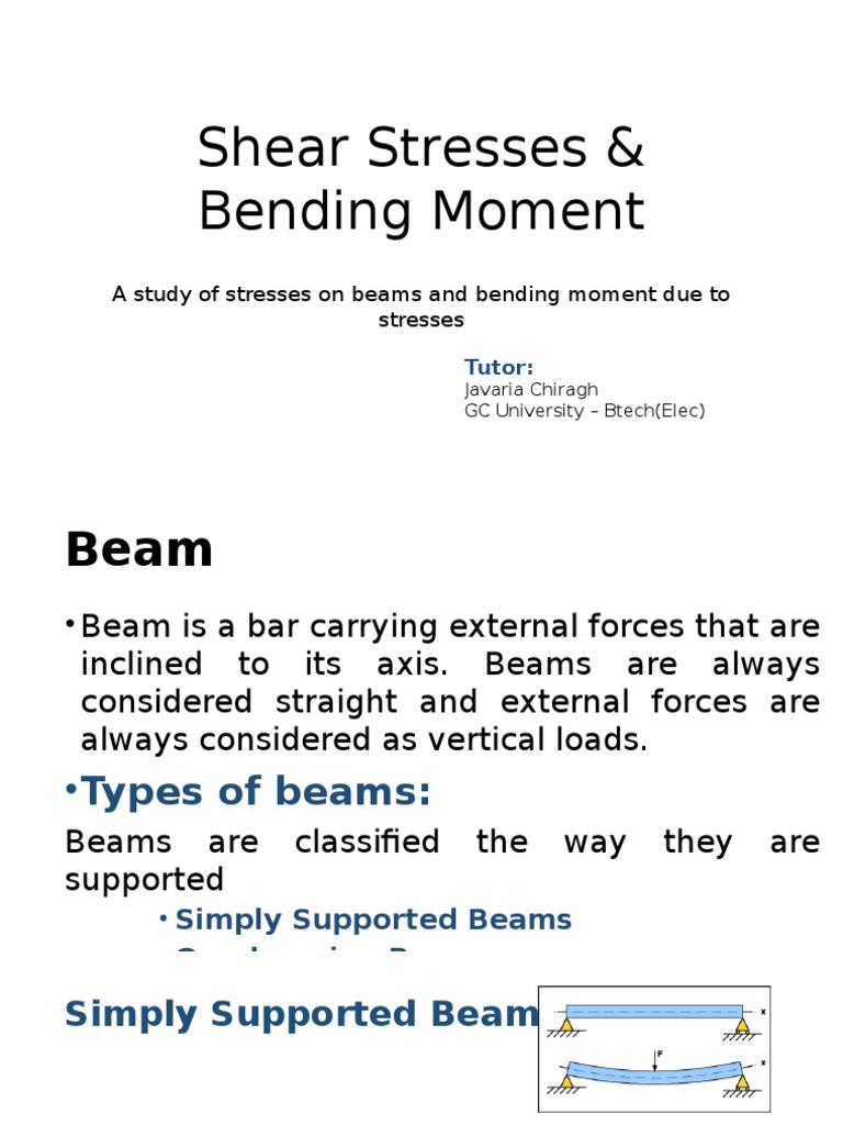 Understanding Beam Behavior: An Analysis of Shear Stresses, Bending Moments, and the ...