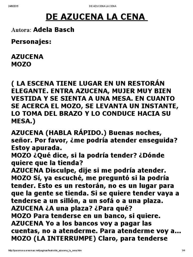 De Azucena La Cena | Ocio