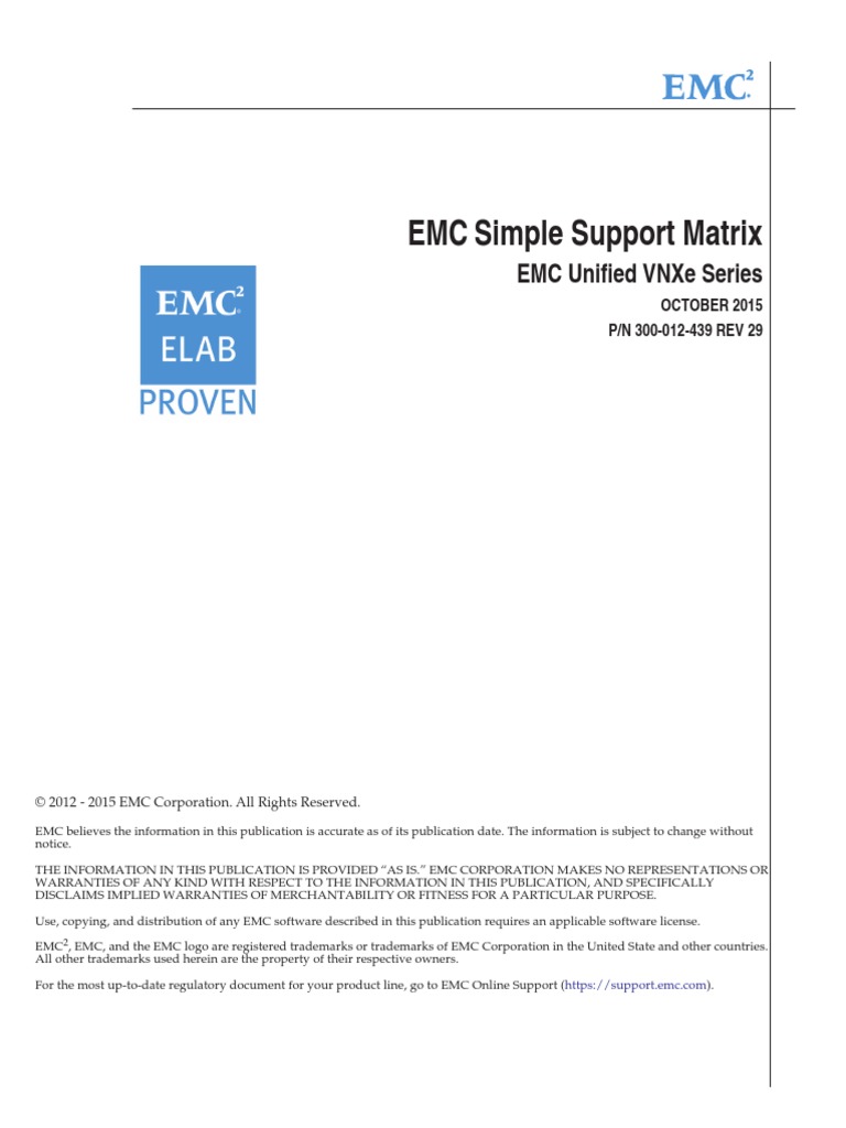 Docu31807 - VNXe Series Simple Support Matrix PDF | PDF | Operating ... Docu31807 - VNXe Series Simple Support Matrix PDF | PDF | Operating ...