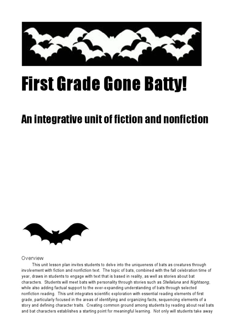Unitlessonplan Bats Caitlineyestone | PDF | Question | Classroom