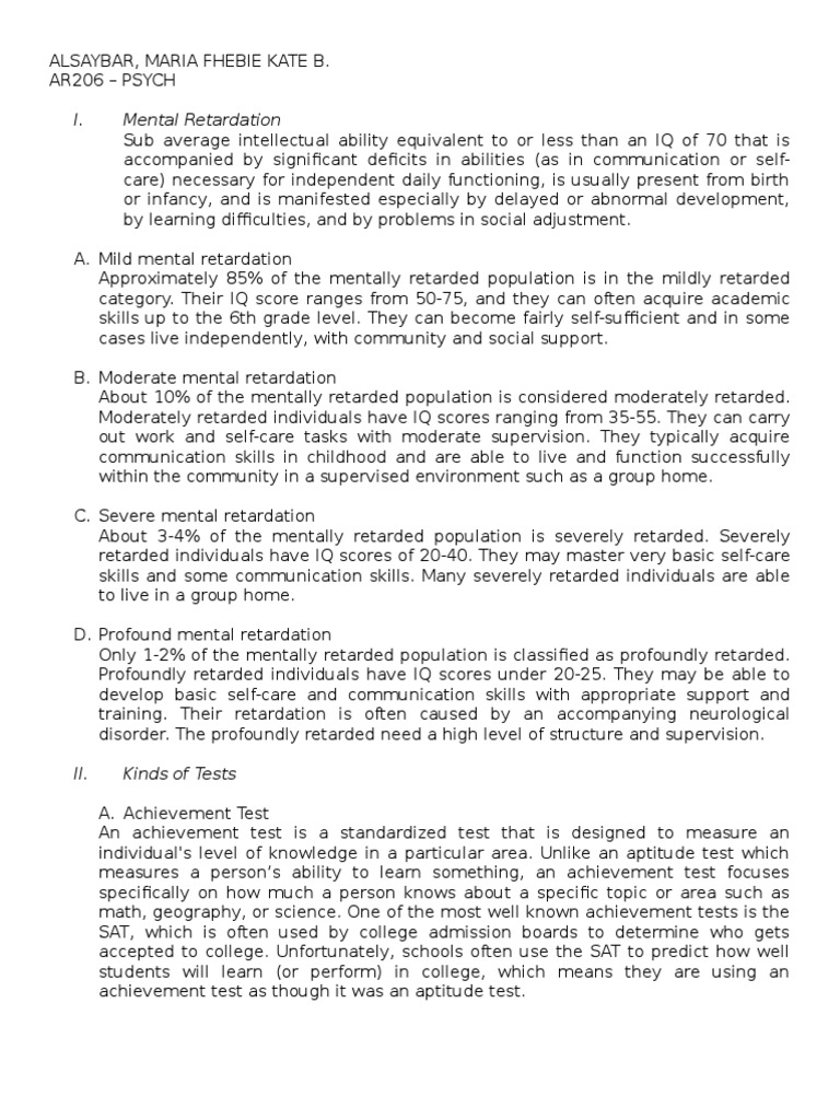 Iq Test | PDF | Intellectual Disability | Statistical Hypothesis Testing