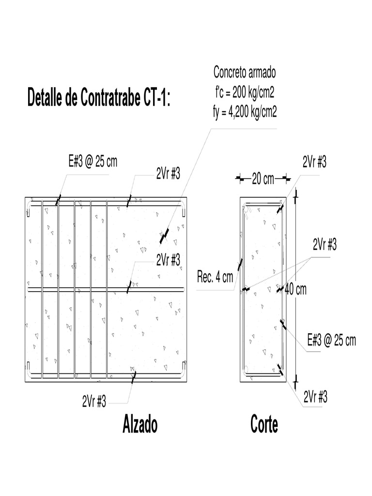 Detalle Contratrabe CT-1 | PDF