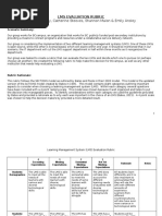 Lms Evaluation Rubric | PDF | User Interface | Cloud Computing