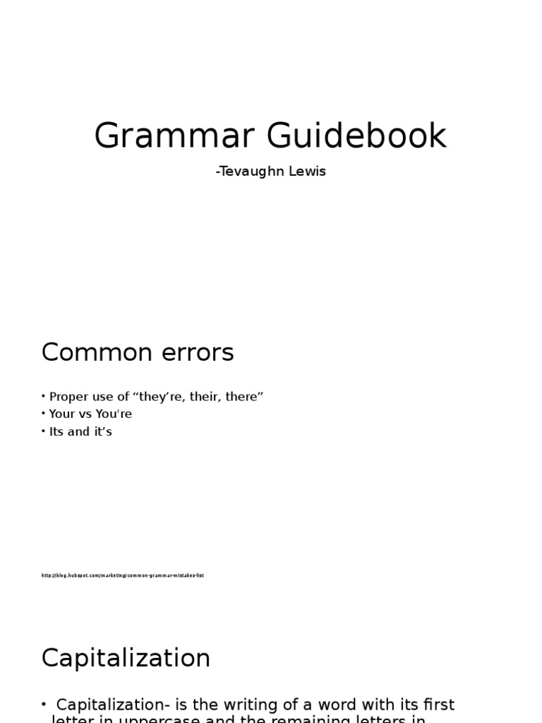 Essential Grammar Guide: Common Errors | PDF
