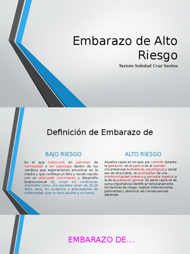 Embarazo de Alto Riesgo | PDF | El embarazo | Medicina CLINICA