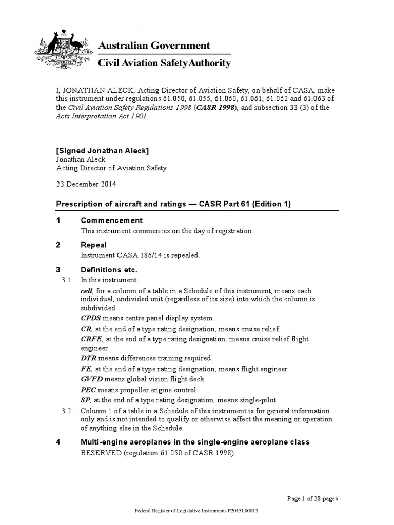 CASA Multi-Engine Class Rating | PDF | Aircraft Configurations ...