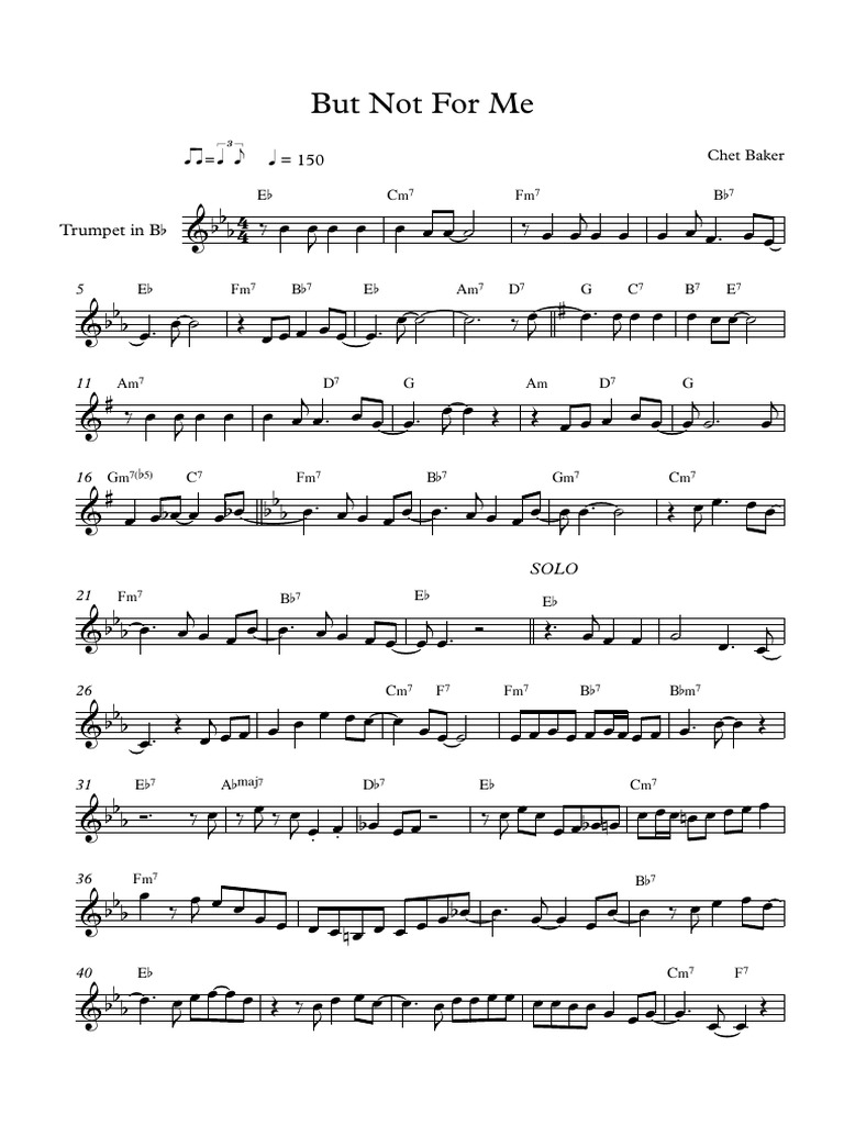 Chet Baker - But Not For Me | PDF