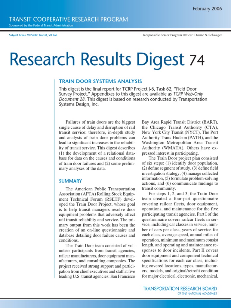 Train Door System Analysis | PDF | Databases | Reliability Engineering