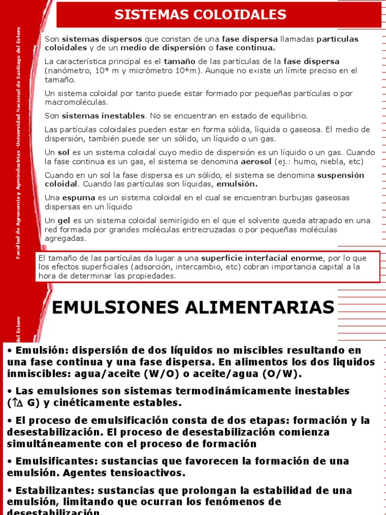 3 Emulsiones Alimentarias | PDF | Emulsión | Coloide