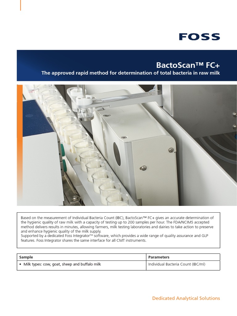 BactoscanFCSolutionBrochureGB PDF | PDF | Cytometry | Dairy
