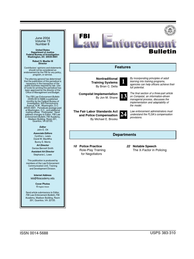 FBI Law Enforcement Bulletin - June04leb | PDF | Lesson Plan | Learning