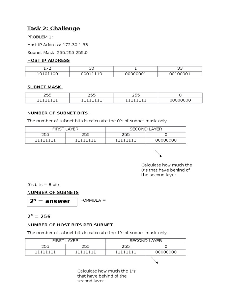 Task 2: Challenge: 2 Answer | PDF | Ip Address | Wide Area Network