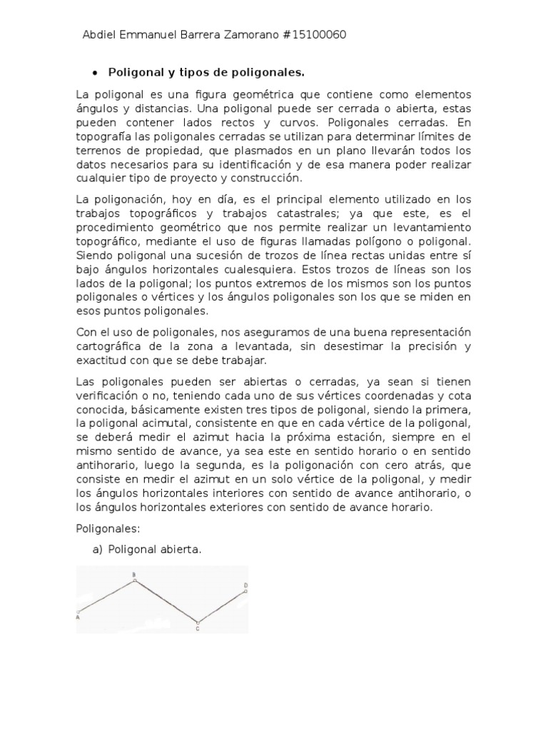 Poligonal y Tipos de Poligonales | Descargar gratis PDF | Polígono ...