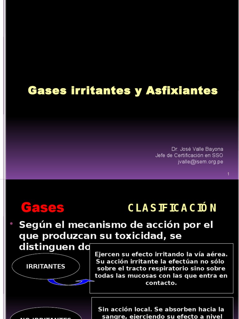 5 EMO Gases Irritantes y Asfixiantes 2 | PDF | Dióxido de azufre ...