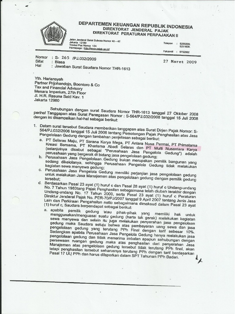 Surat Penegasan MNK | PDF