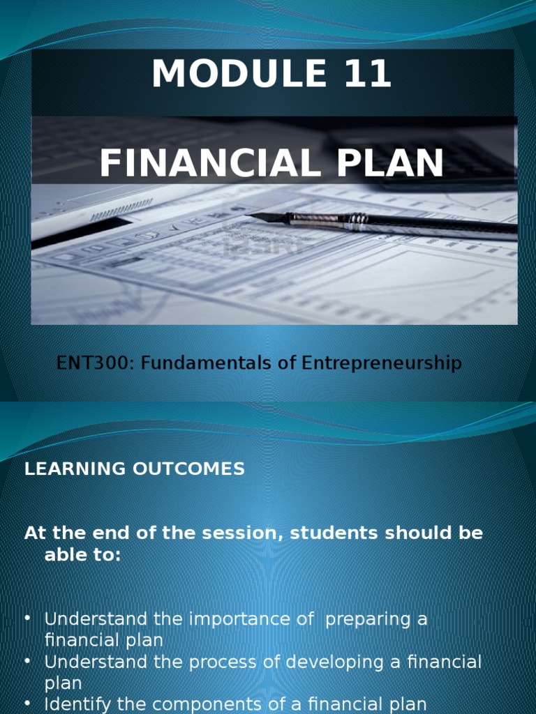Financial Plan Module | PDF | Balance Sheet | Expense