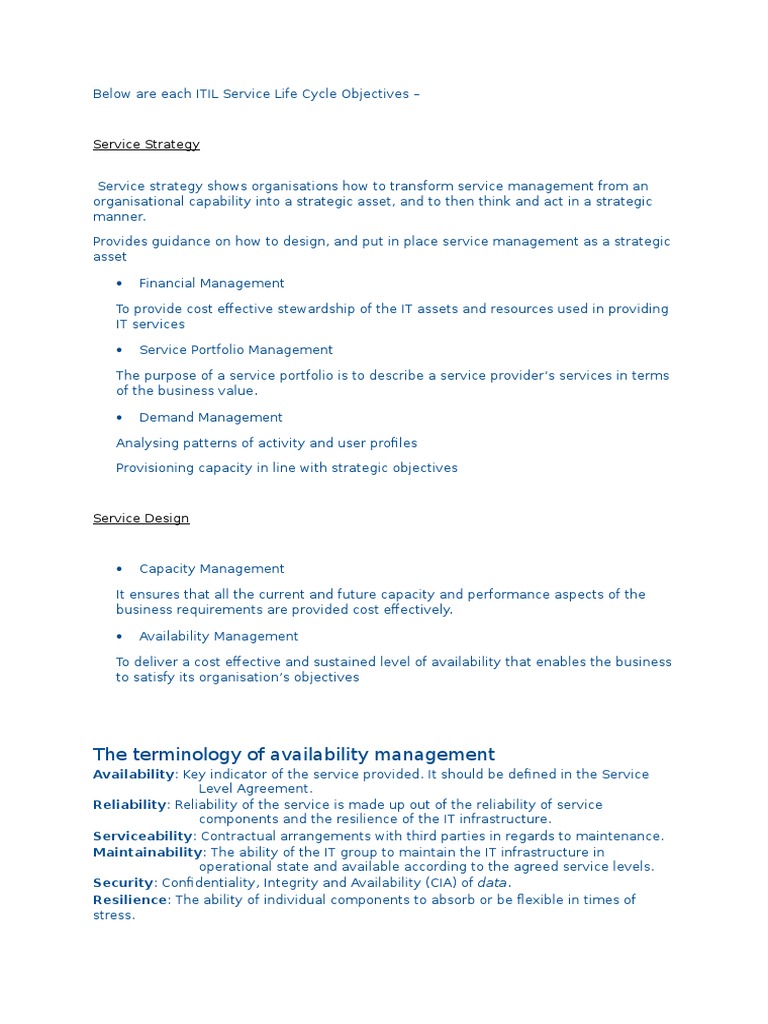 ITIL Service Management | PDF | Itil | Incident Management