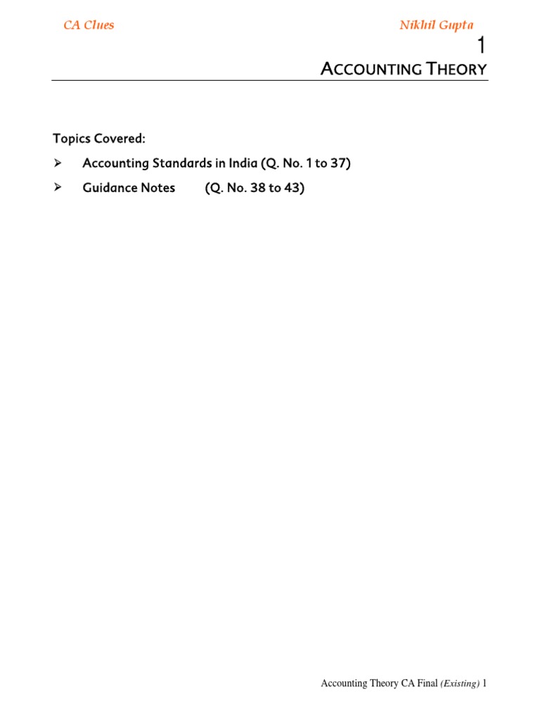 Accounting Standard Practical Questions | PDF | Income Statement ...