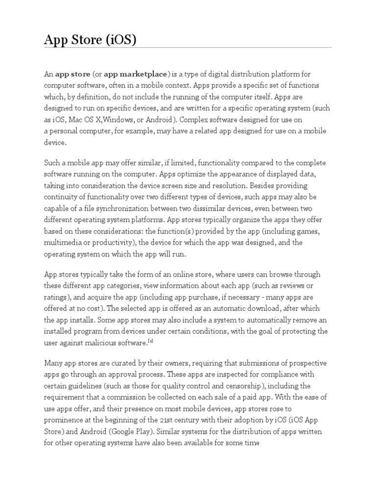 Apple App Store | Download Free PDF | Mobile App | System Software