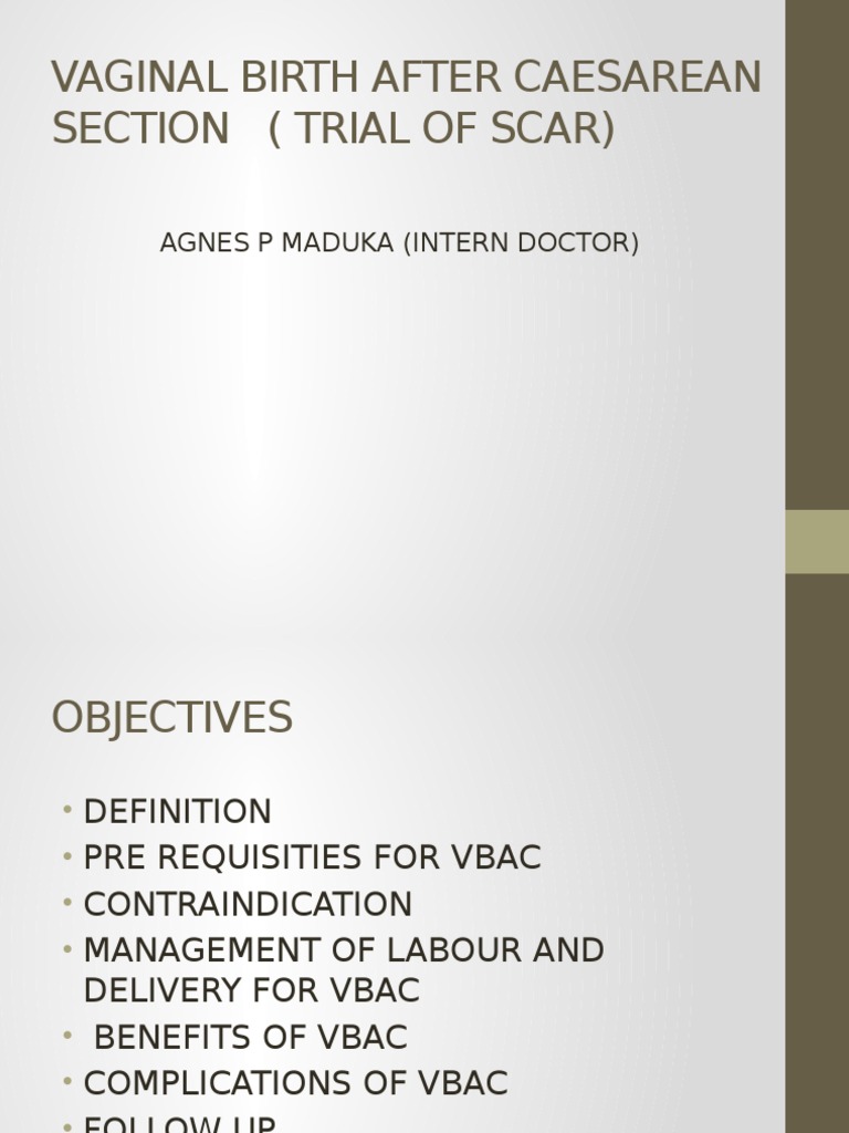 Trial of Scar | PDF | Caesarean Section | Childbirth