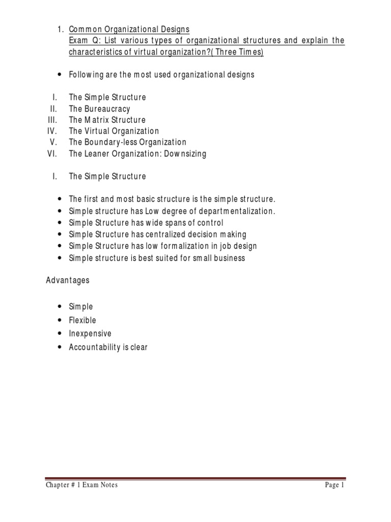 Common Organizational Design | PDF | Organizational Structure | Lean ...