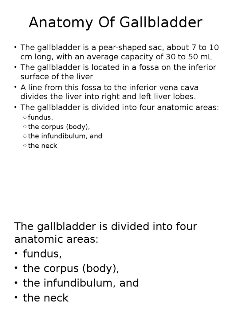 Anatomy of Gallbladder | PDF | Gallbladder | Bile