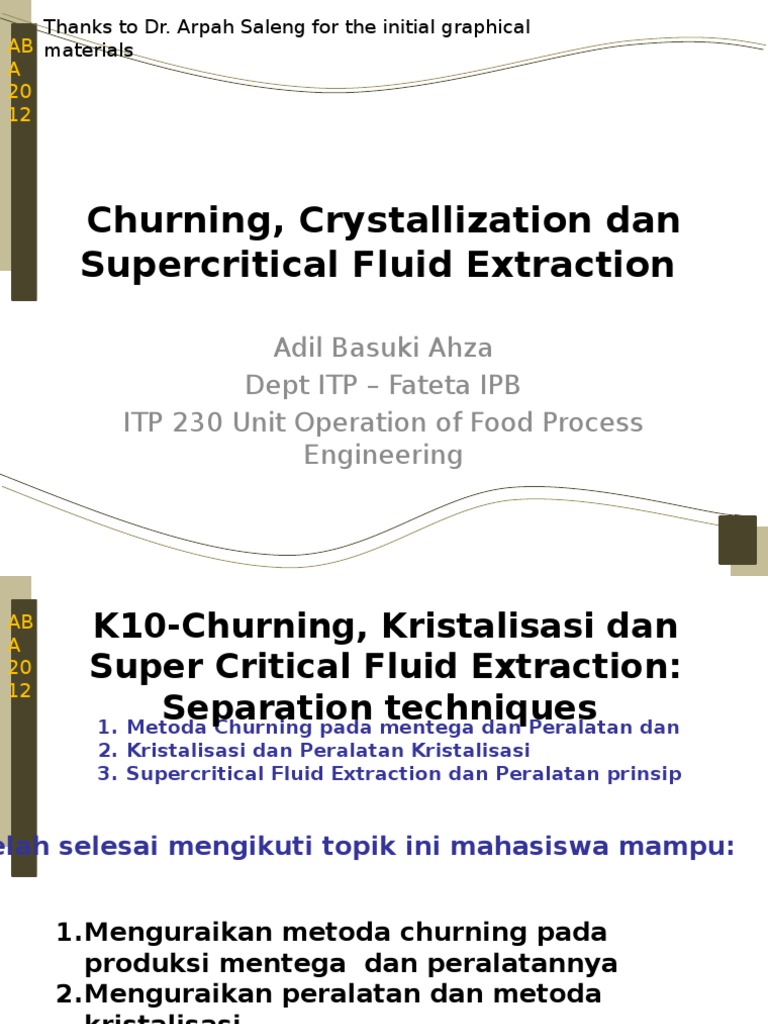 Churning Process | PDF | Fluida Superkritis | Karbon Dioksida