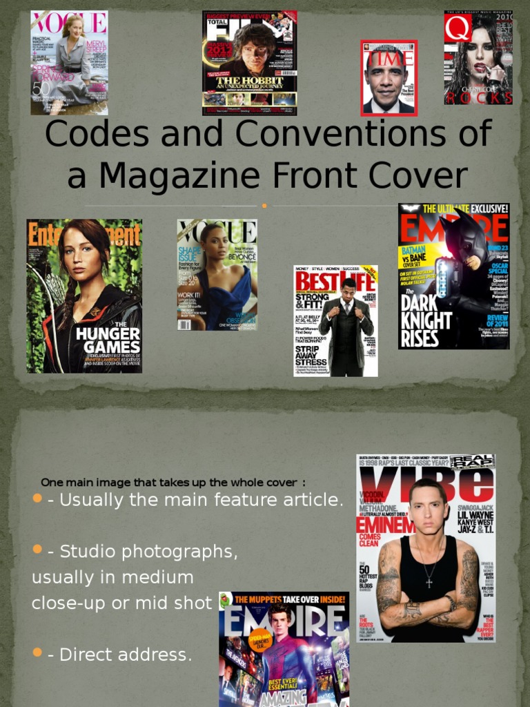 Magazine Front Cover Conventions | PDF | Career & Growth | Art