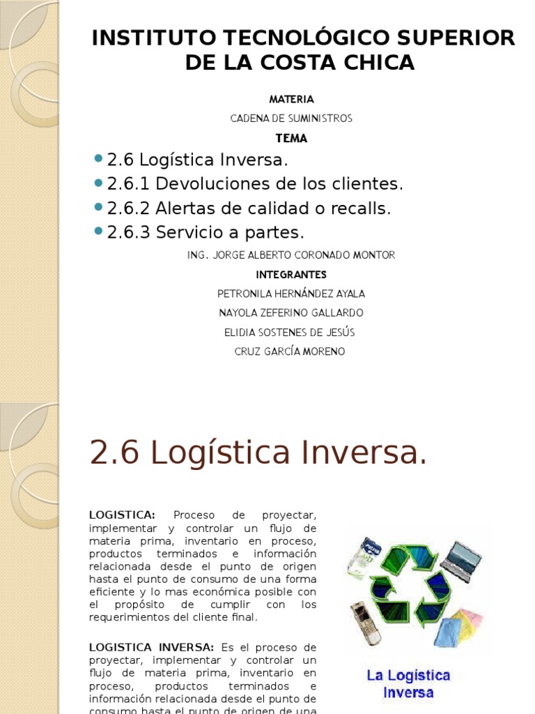 2.6 Logistica Inversa | PDF | Logística | Producción y fabricación