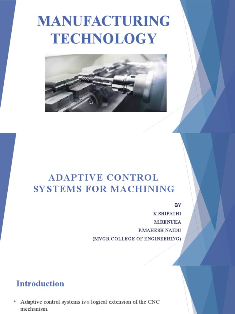 Adaptive Control Systems in Machining | PDF | Control System ...