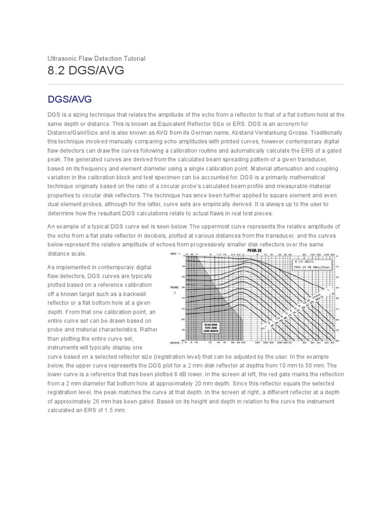 Ultrasonic Flaw Detection Tutorial DGS-AVG | PDF | Calibration | Reflection (Physics)
