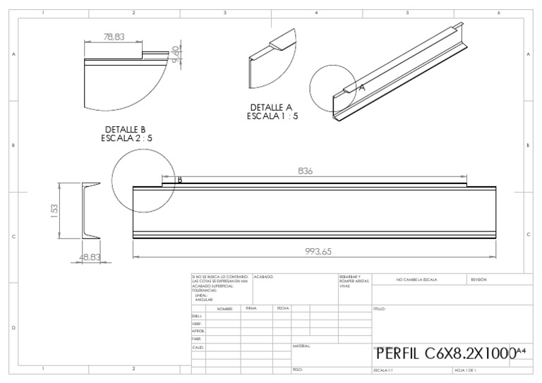 Perfil C6X8.2X1000 PDF | PDF