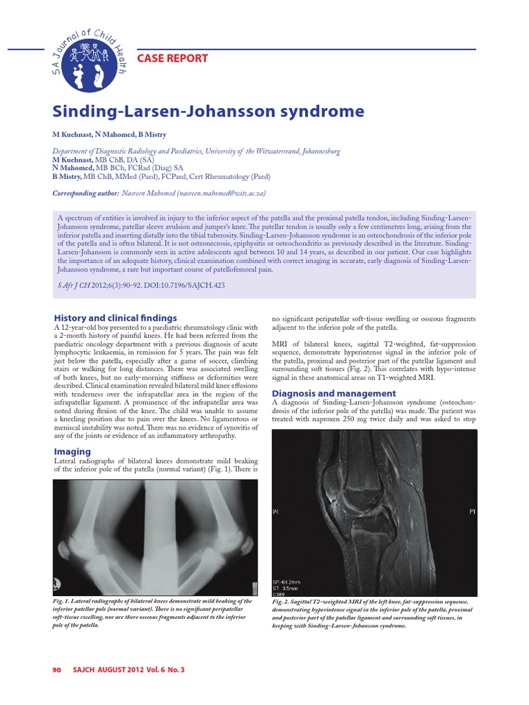 Pediatric Knee Pain Case Study | PDF | Knee | Musculoskeletal System