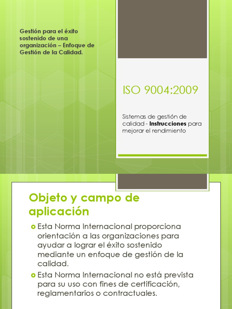 Iso 9004 | PDF | Planificación | Calidad (comercial)