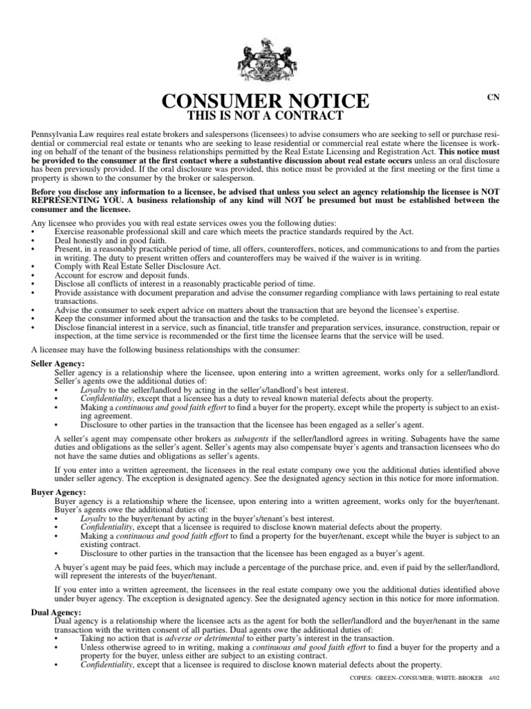 Consumernotice | PDF