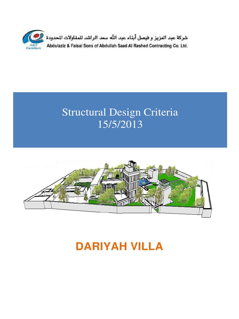 Structure Design Criteria-Final | PDF | Column | Concrete