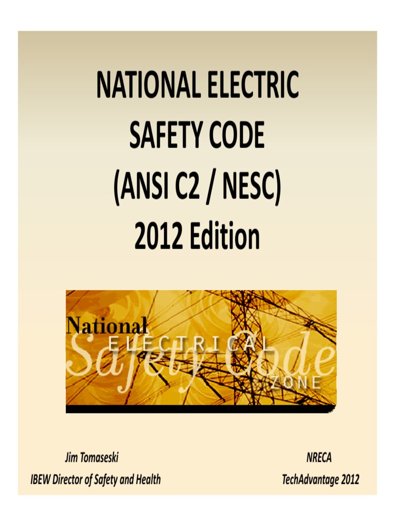 NESC | PDF | Committee | Electric Arc