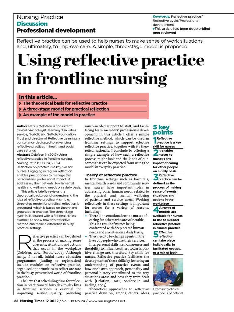 PrDisc Reflect | PDF | Reflective Practice | Nursing