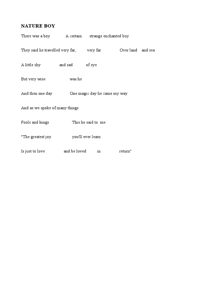 Kurt Elling Nature Boy | PDF