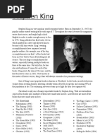 Stephen King Books Printable Checklist | PDF | Stephen King