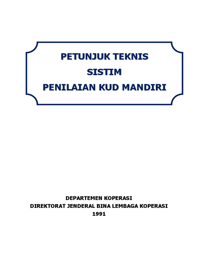 Penilaian Kud Mandiri | PDF