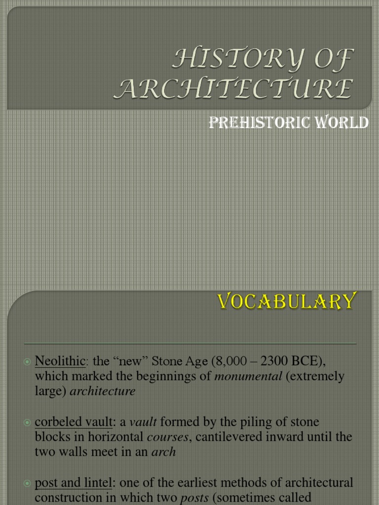 01 PREHISTORIC architecture(1).pdf | Stonehenge | Archaeology