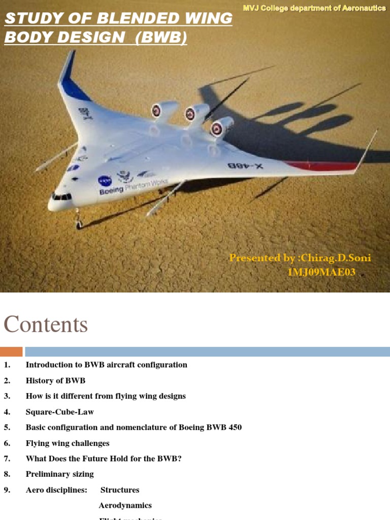 Blended Wing Body Aircraft Overview | PDF | Aircraft | Wing