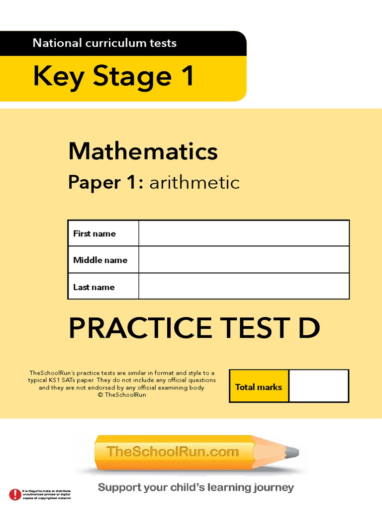 Ks1 Sats Maths Paper D | PDF | Sat | Copyright
