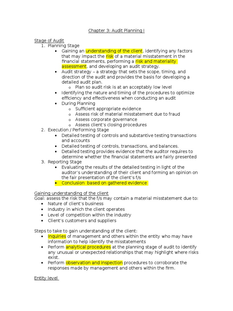 Chapter 3 | PDF | Going Concern | Audit